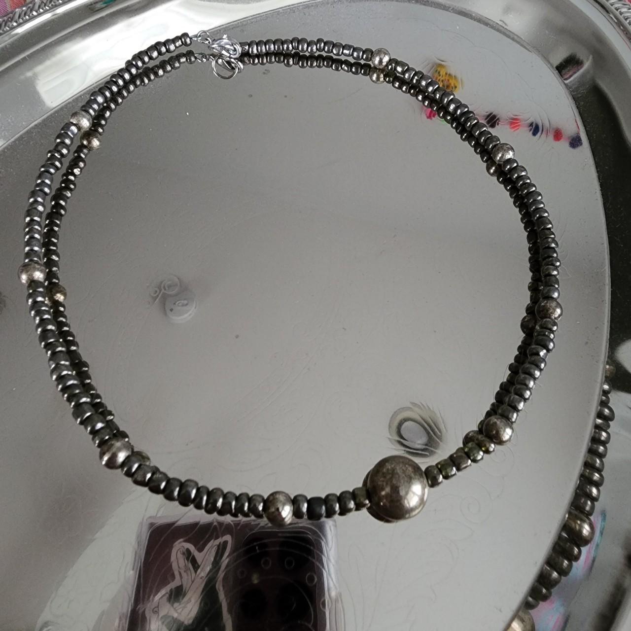 Silverine. Low neck choker. Silver accent necklace.... - Depop