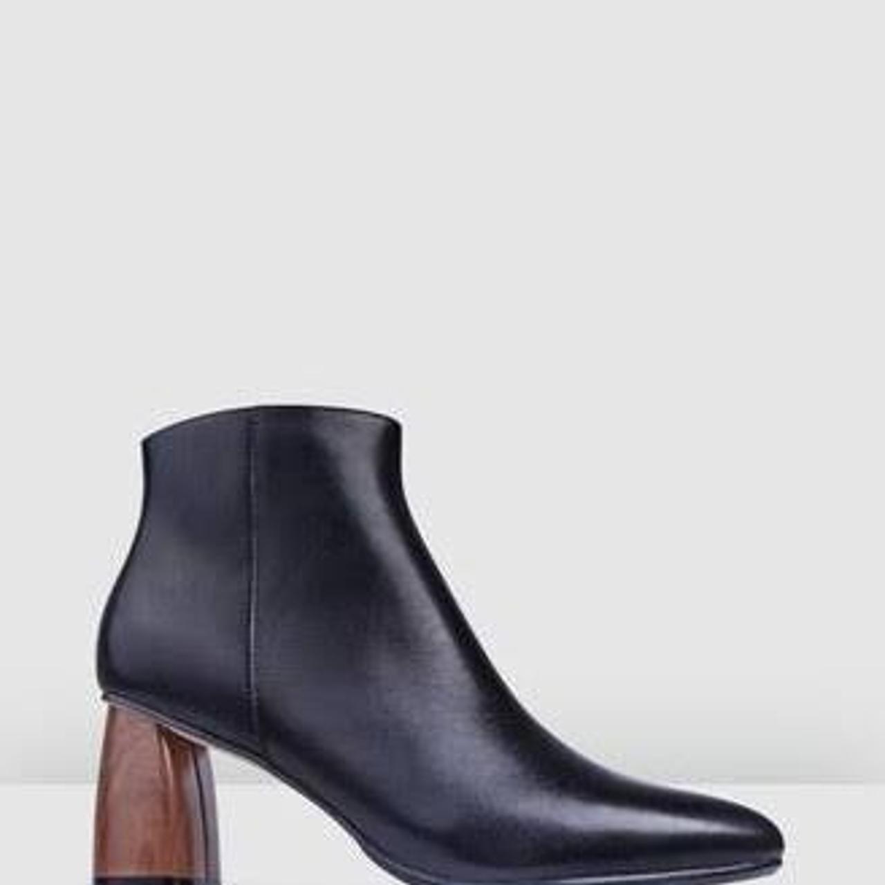 Bared Firecrest Black & Wood boots size 36. Worn... - Depop