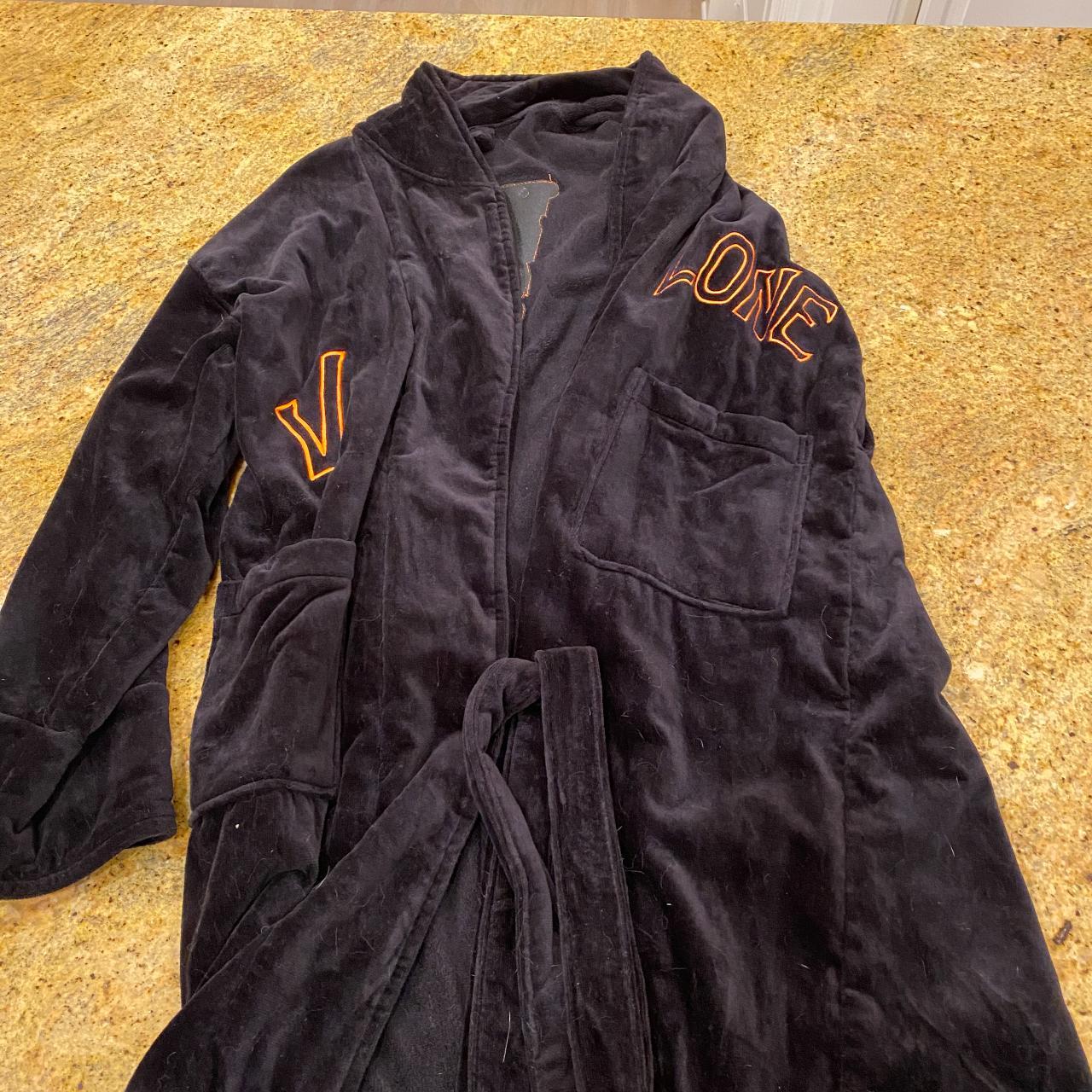 Vlone Men's Black and Orange Robe | Depop