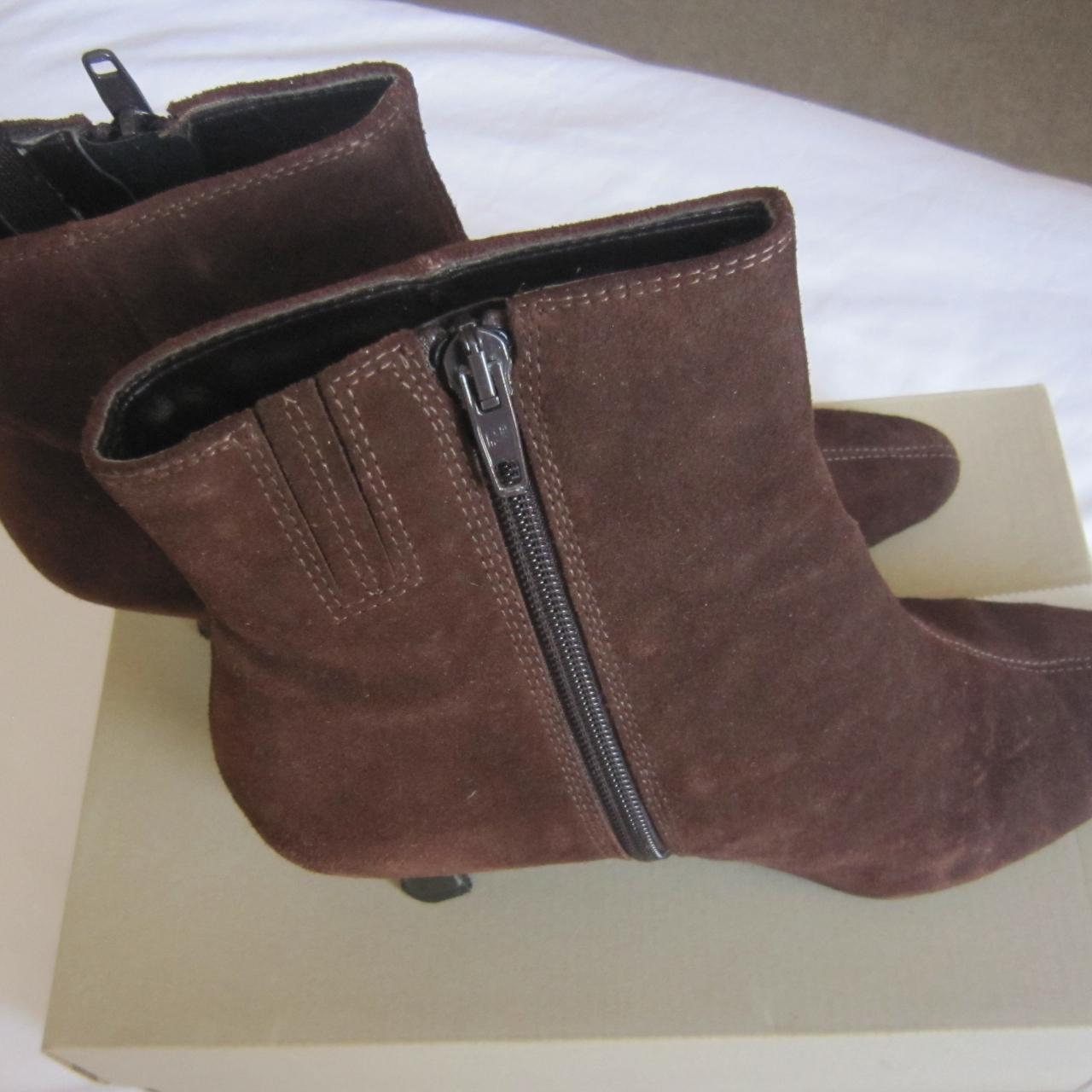 Faith chocolate brown suede ankle boots. UK size 6.... - Depop