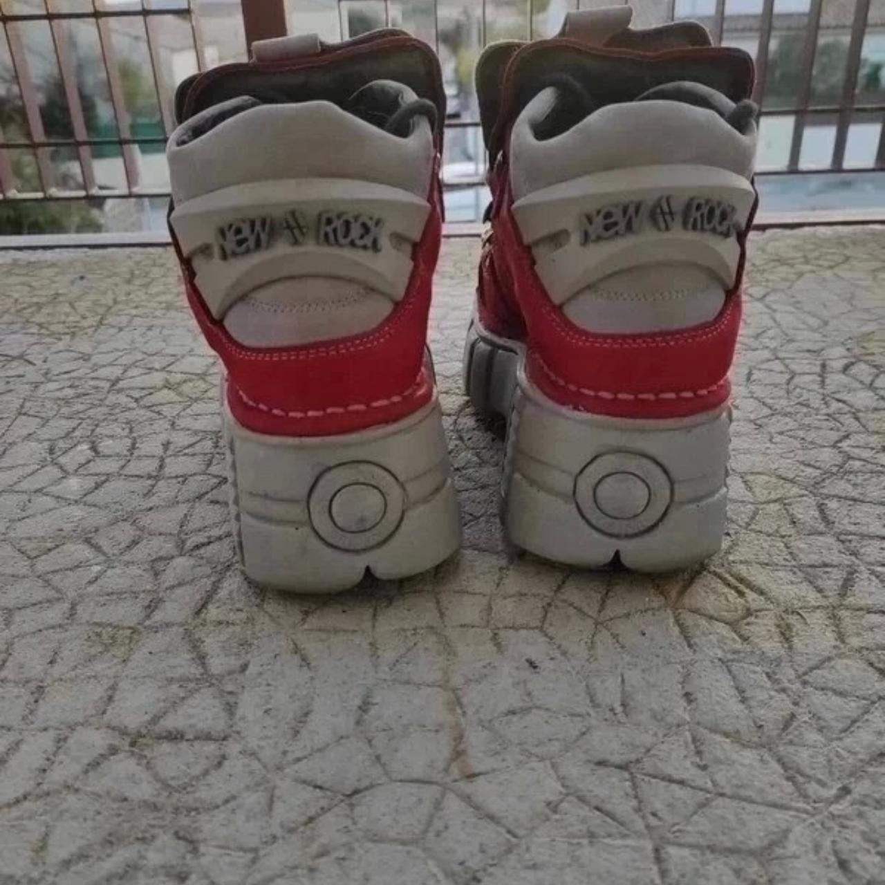 Red and grey New Rock, 38 New Rock shoes with... - Depop