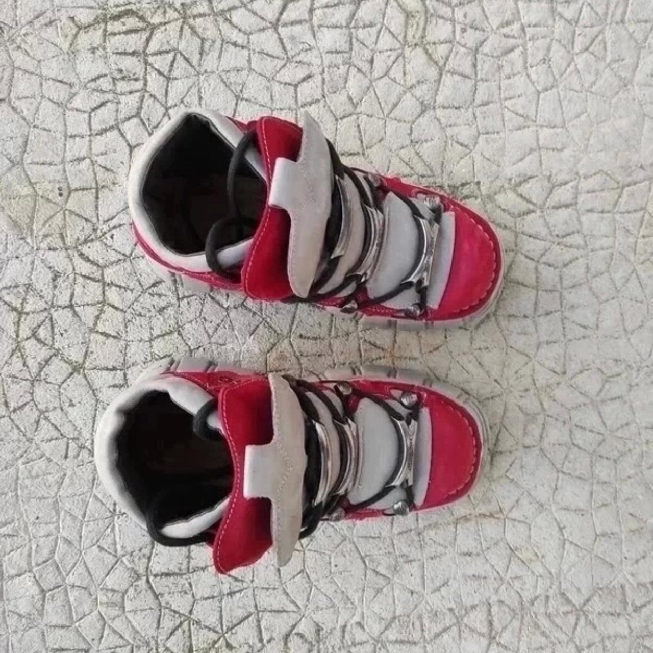 Red and grey New Rock, 38 New Rock shoes with... - Depop
