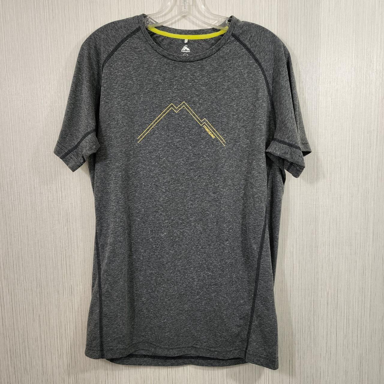 Macpac short sleeve shirt with mountain and logo... - Depop