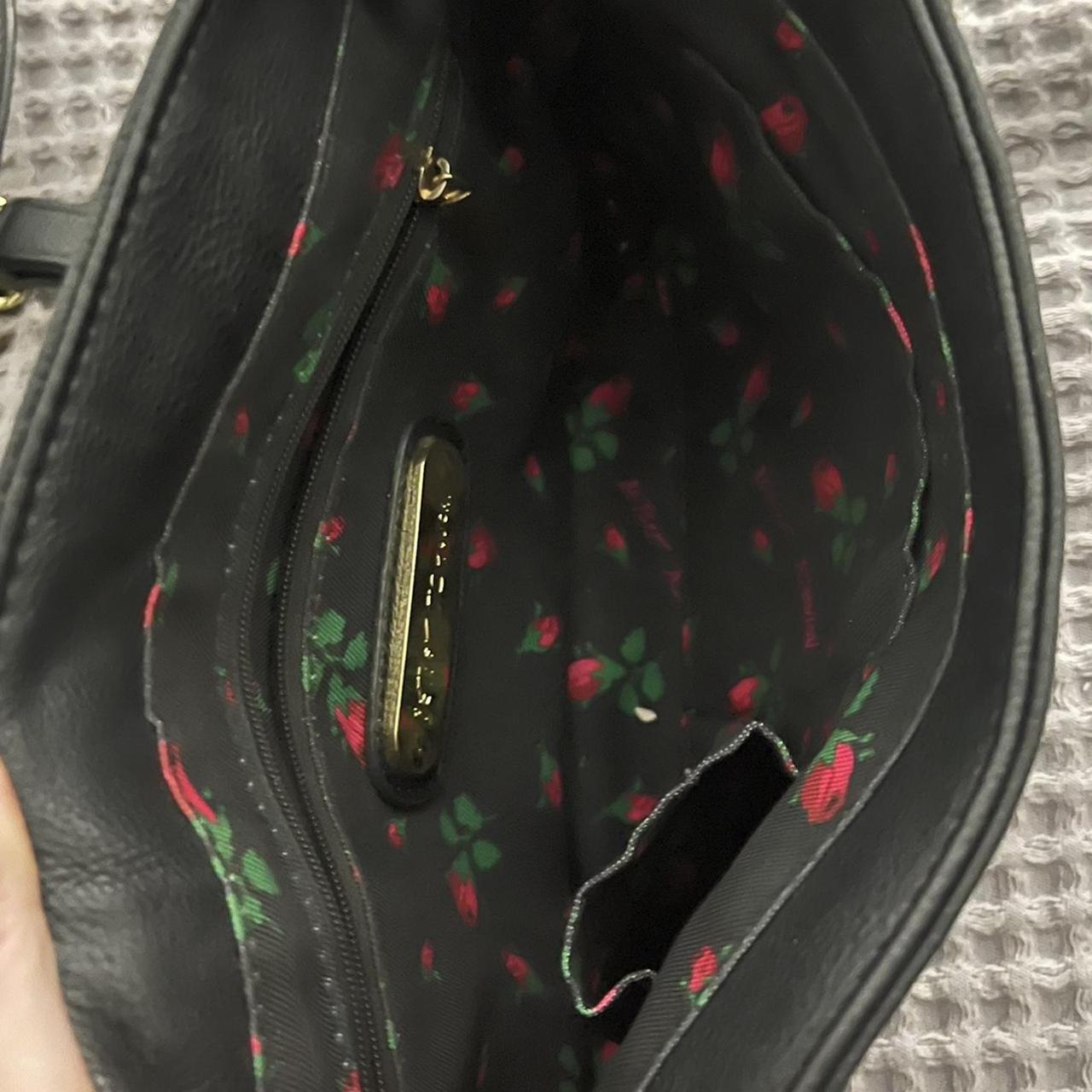 Betsey Johnson black crossbody purse with quilted... - Depop