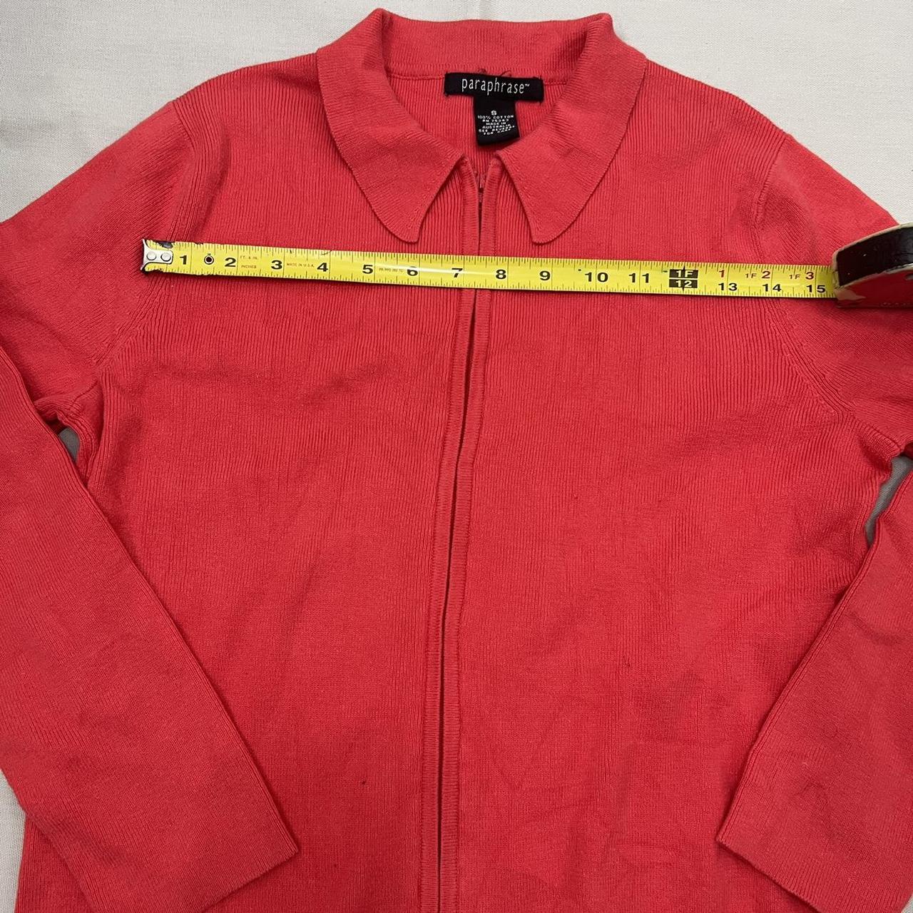 Hot Pink Zip up cardigan sweater w/ collar •... - Depop