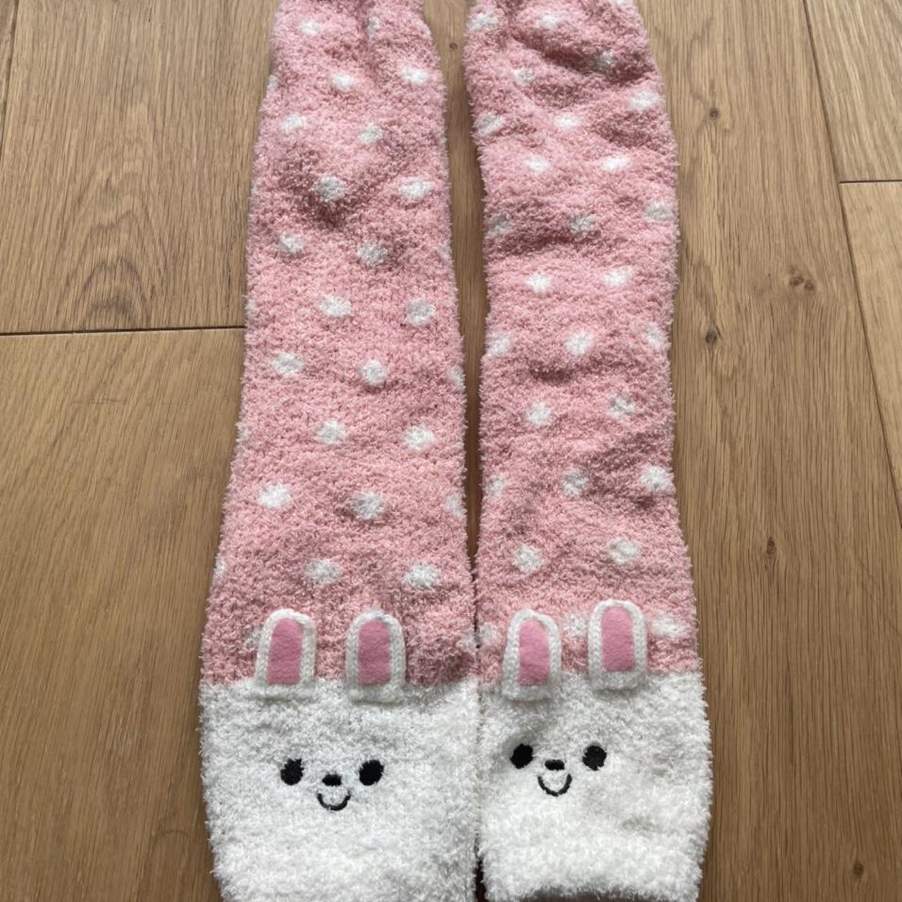Cute Kawaii Fairy Bunny Pink polka dot leg warmers ... - Depop