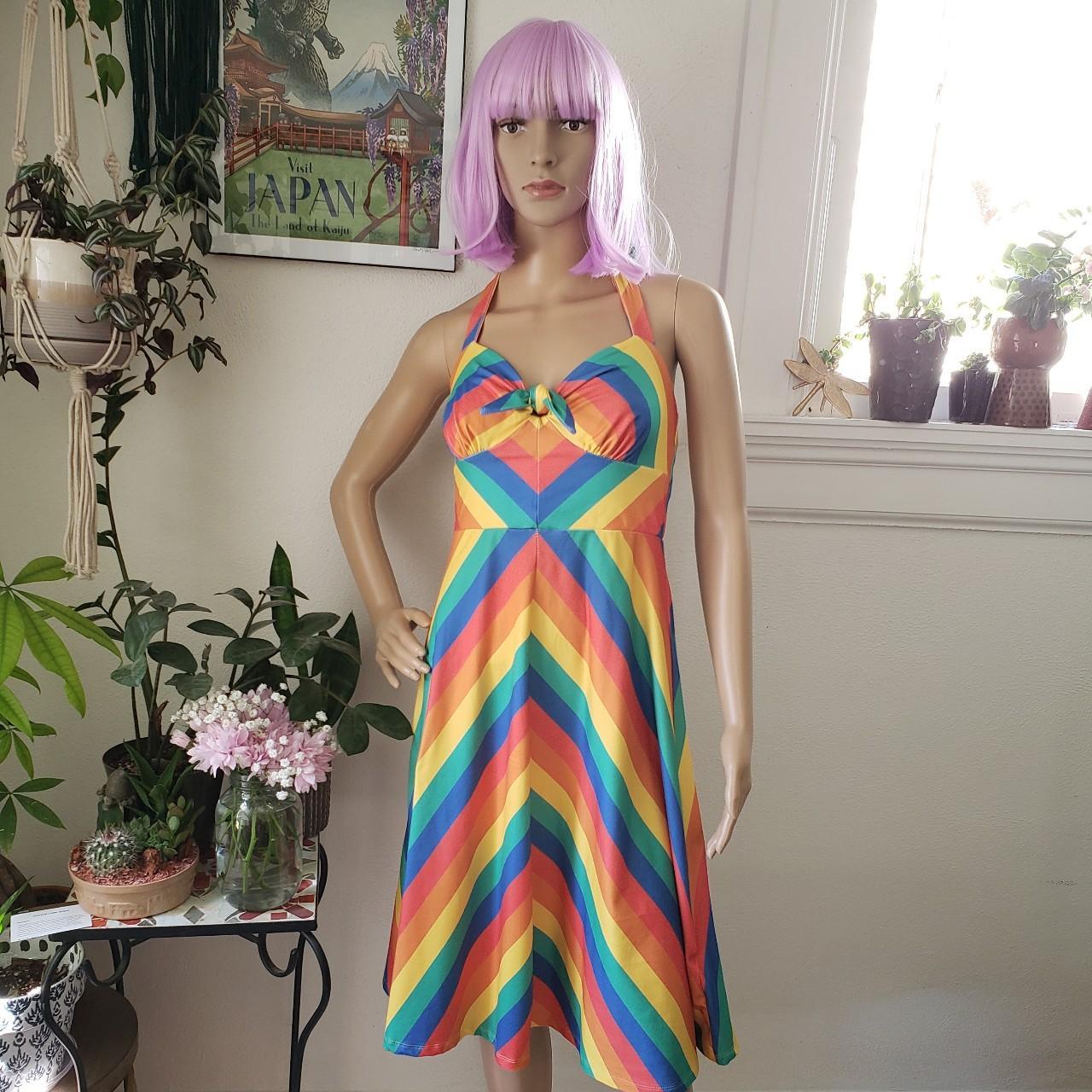 ModCloth Women's Multi Dress | Depop