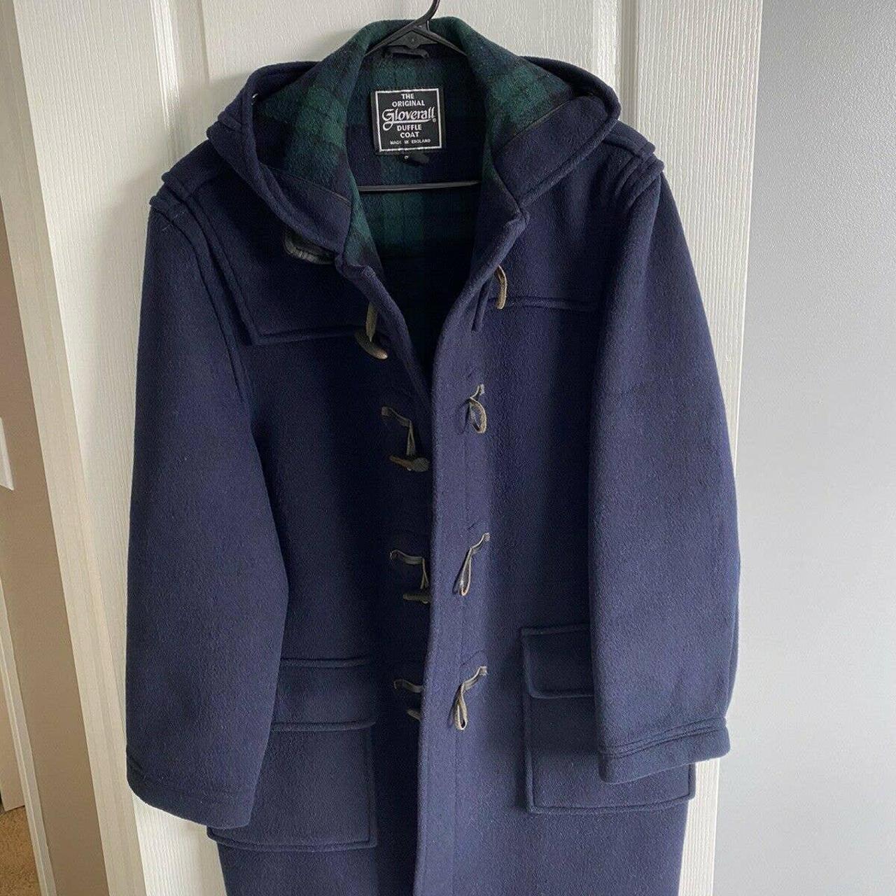 Gloverall Mens Duffle Coat Blue Classic Toggle... - Depop