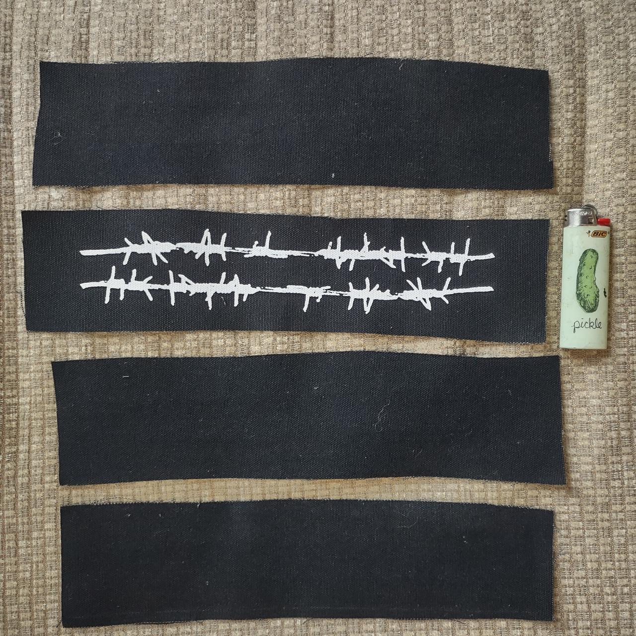 Barbed wire patch. Printed on durable canvas. Very... - Depop