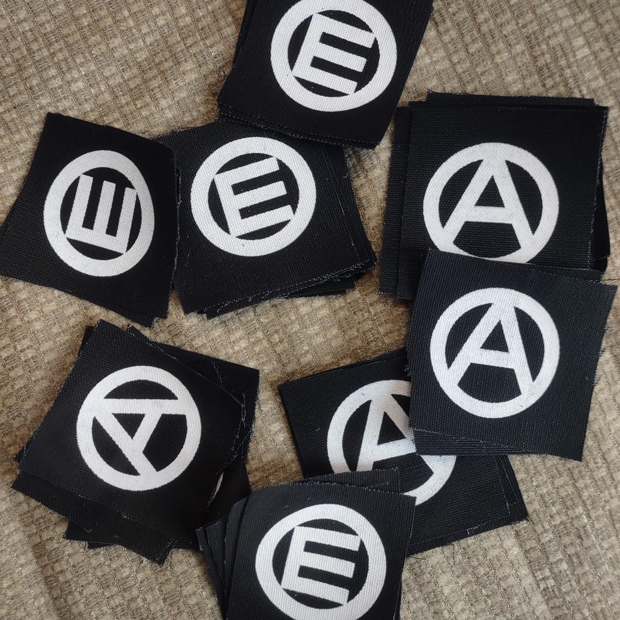Anarchy and Equality patches. Printed on durable... - Depop