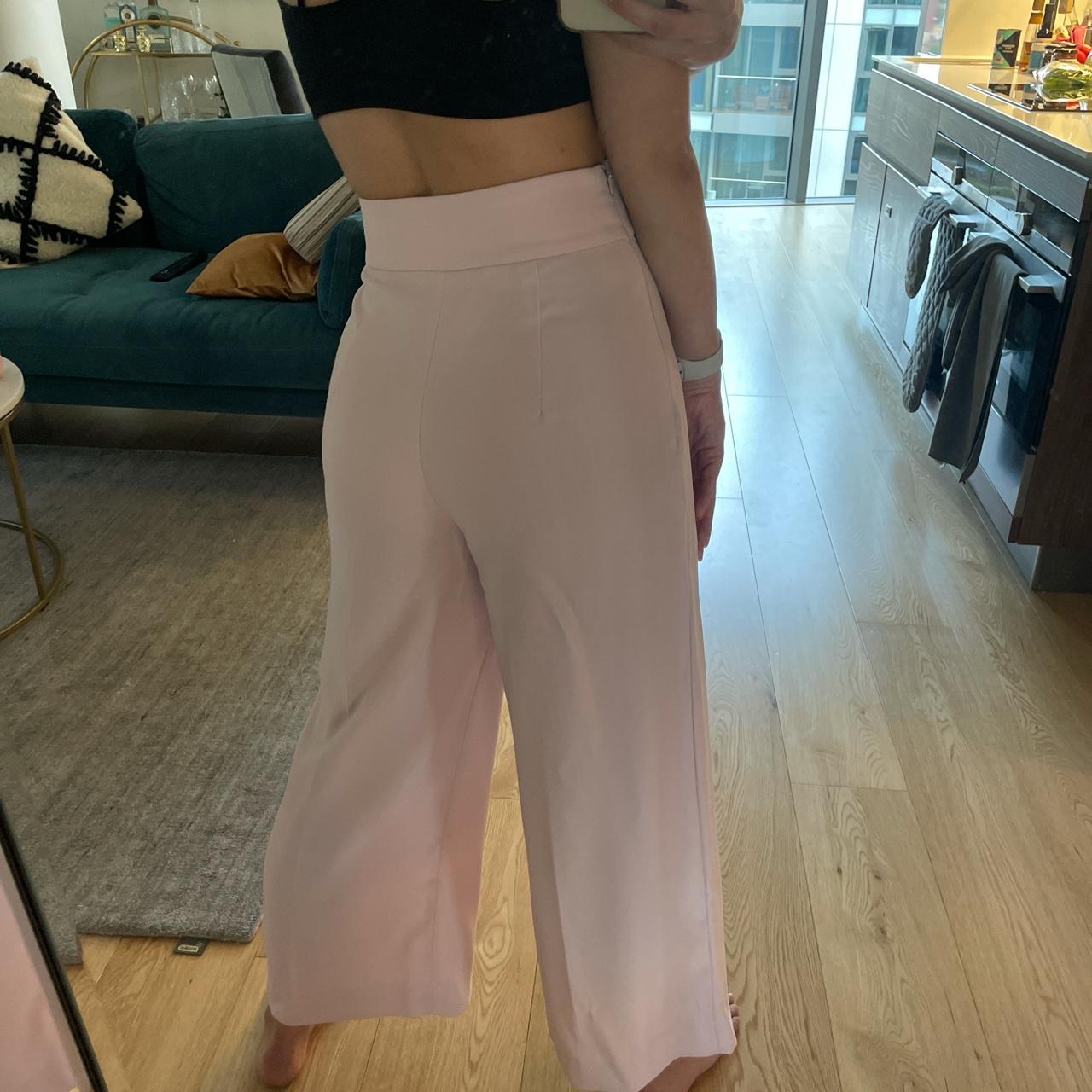 Dusty pink Zara culottes, size XS would fit a 6 or 8... - Depop