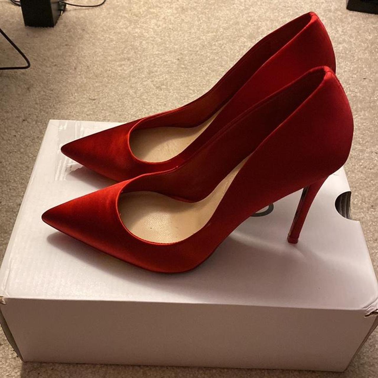 Aldo STESSY pumps in satin Colour: red, bottom:... - Depop