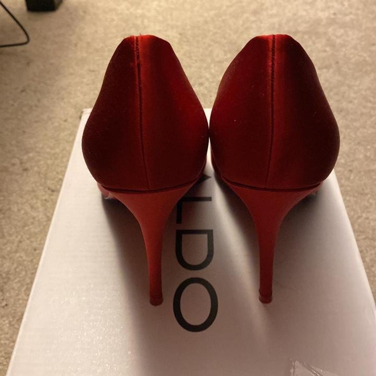 Aldo STESSY pumps in satin Colour: red, bottom:... - Depop