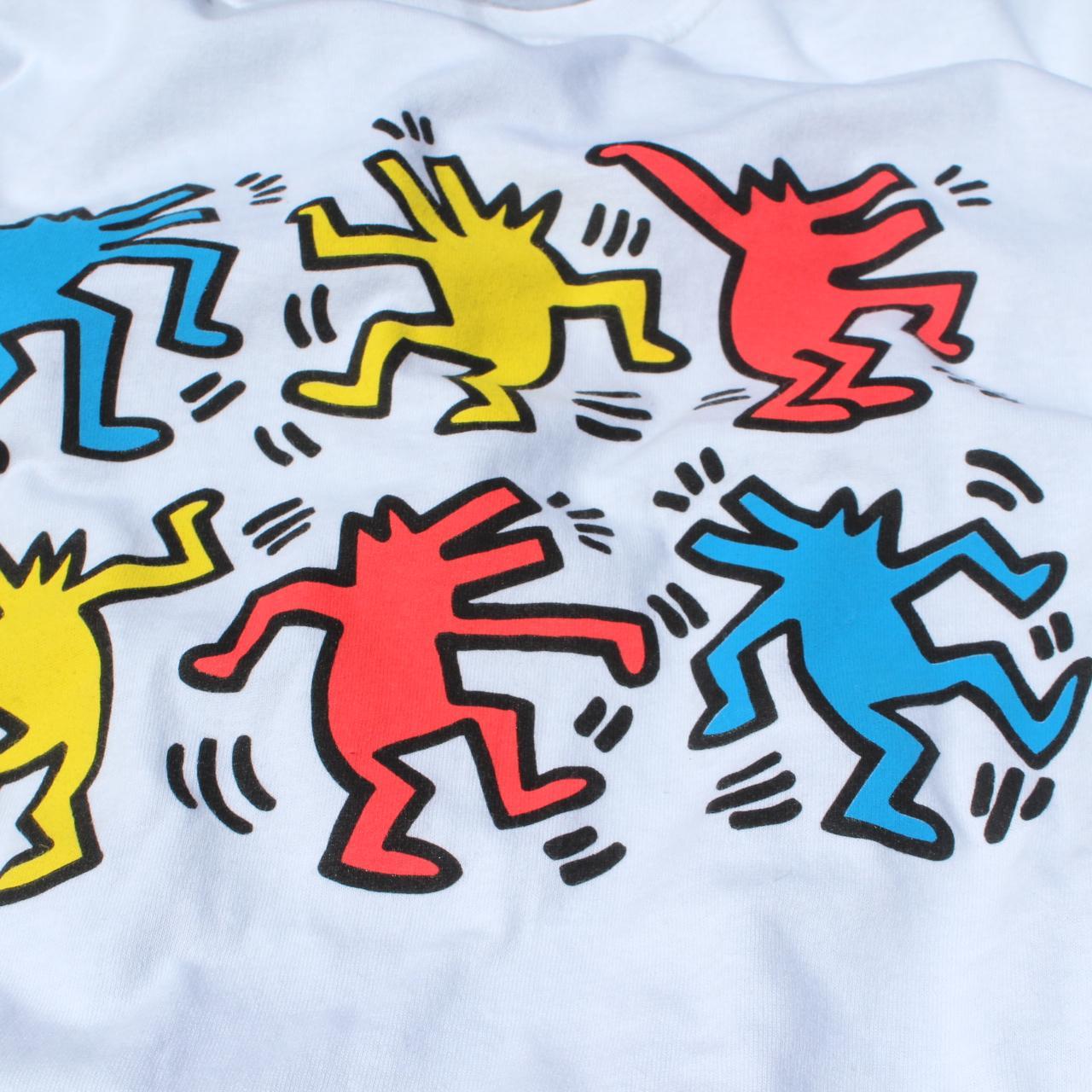 Keith Haring multi-colored figures on a long sleeve - Depop