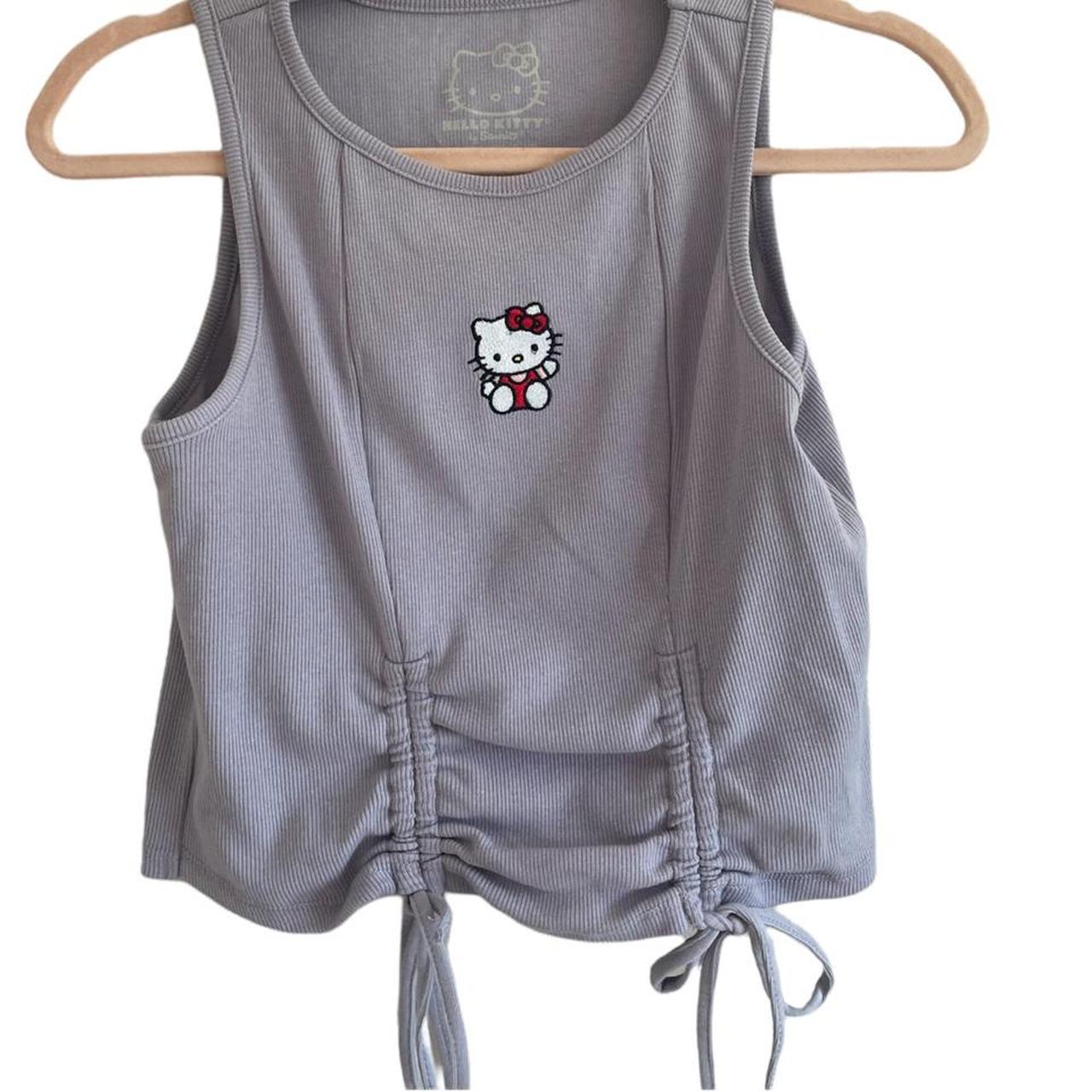 Lilac Hello Kitty top with ties #sanrio #hellokitty - Depop