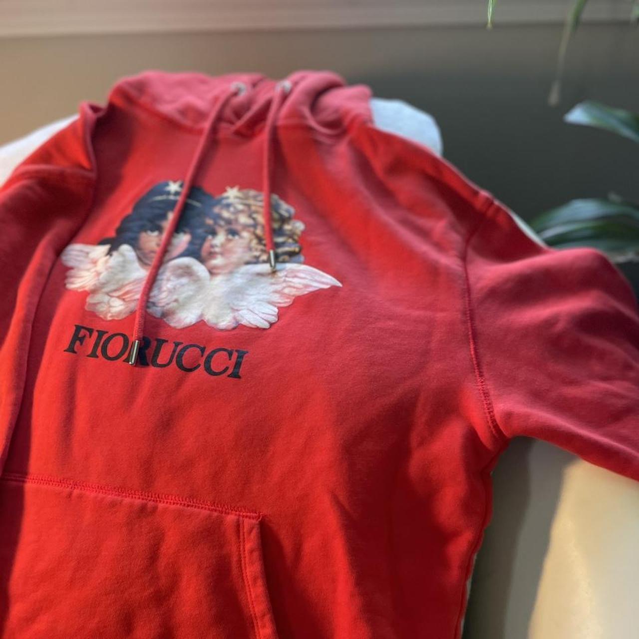FIORUCCI VINTAGE ANGELS HOODIE RED - $200... | Depop