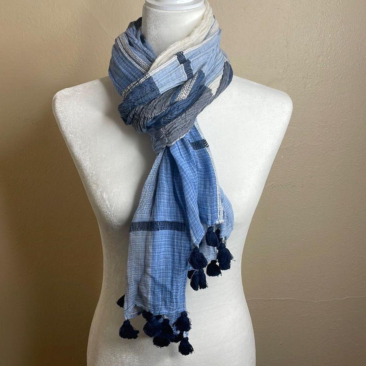 Scarf Blue and White ACCEPTING OFFERS... - Depop