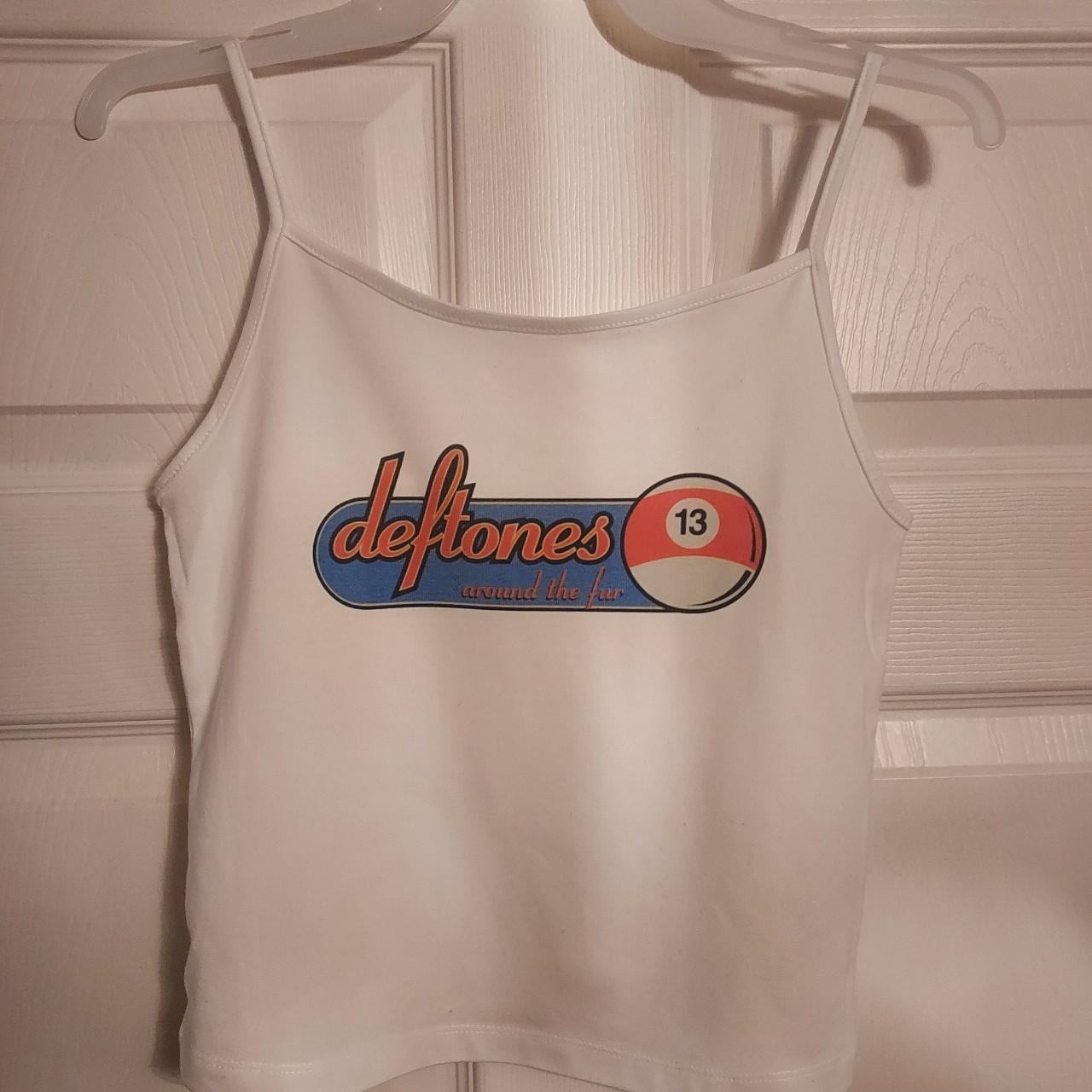 Deftones crop top around the fur 13 ball deftones... - Depop