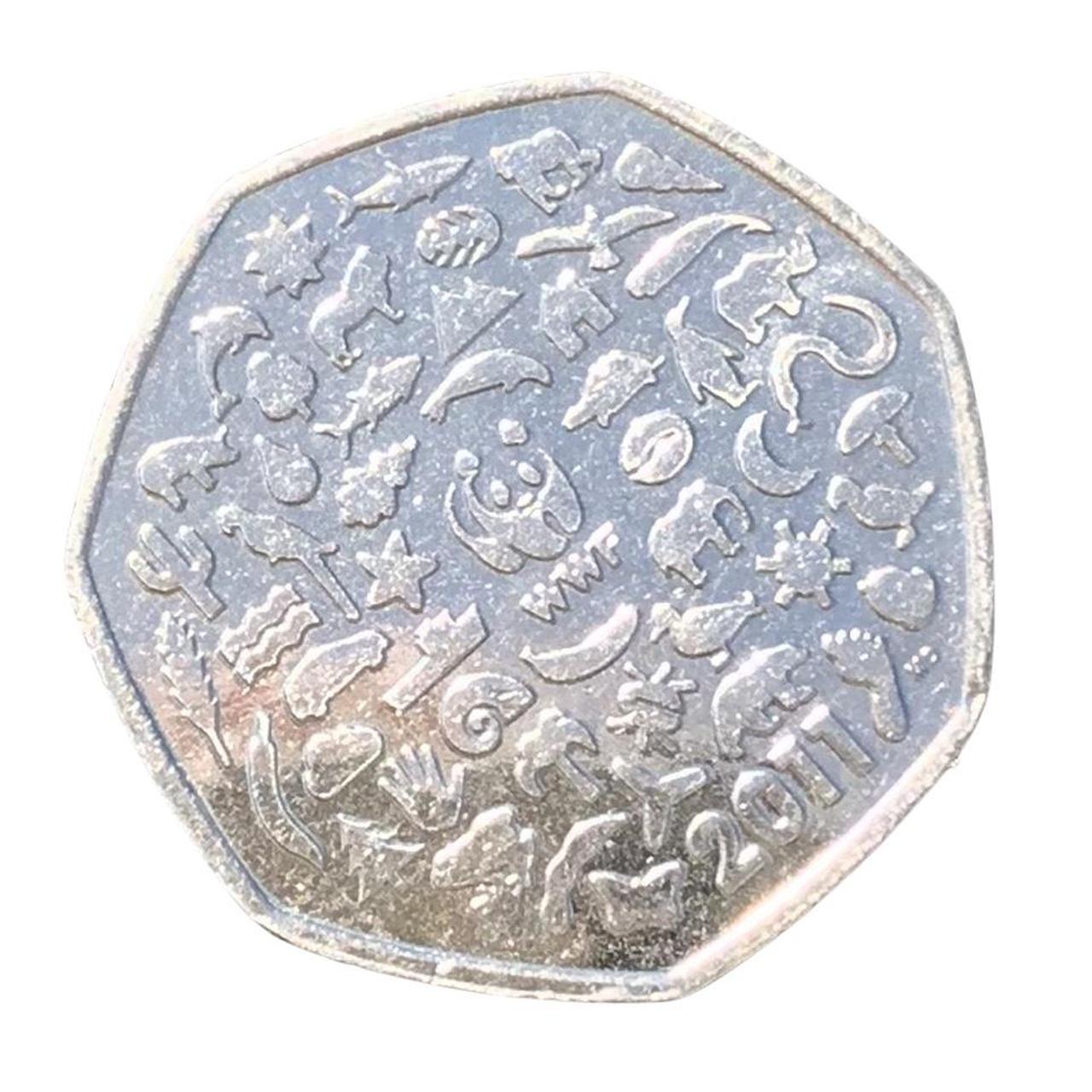 RARE WWF 50p Minted in 2011 to celebrate the 50th... - Depop