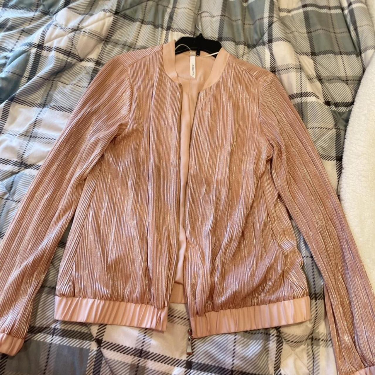 Shimmery pink jacket. Only worn a handful of times.... - Depop