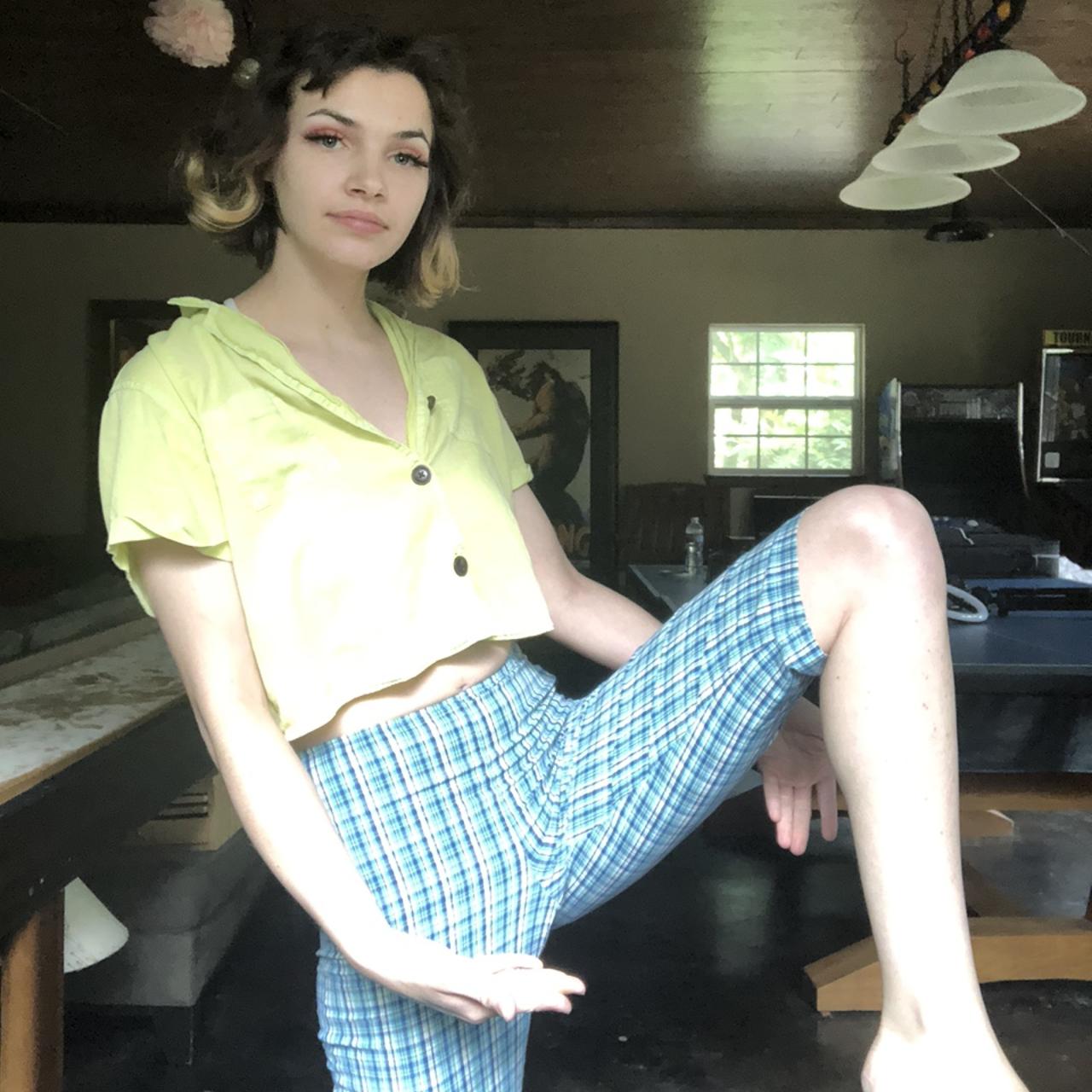the most wacky fun vintage plaid capris(?) no... | Depop