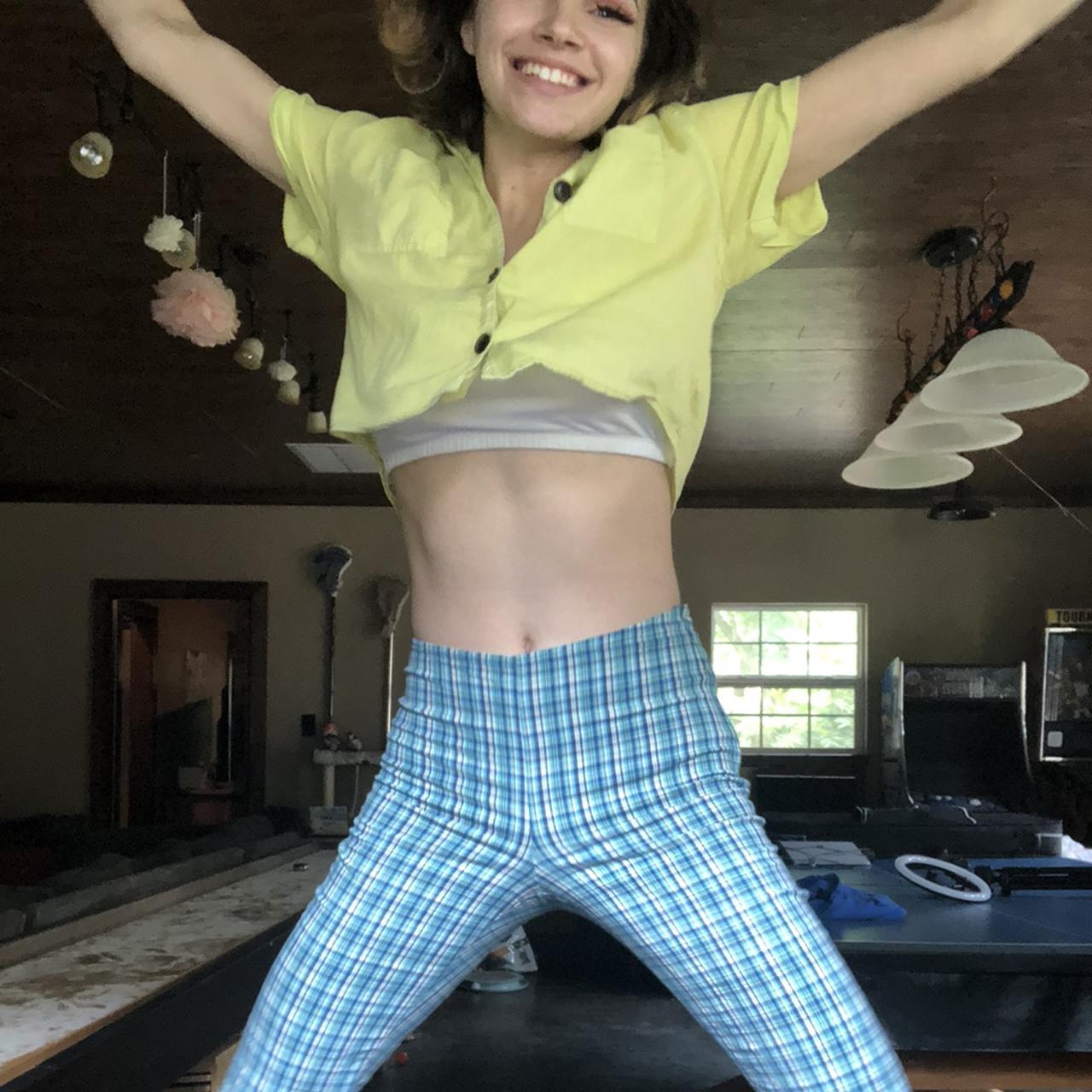 the most wacky fun vintage plaid capris(?) no... | Depop