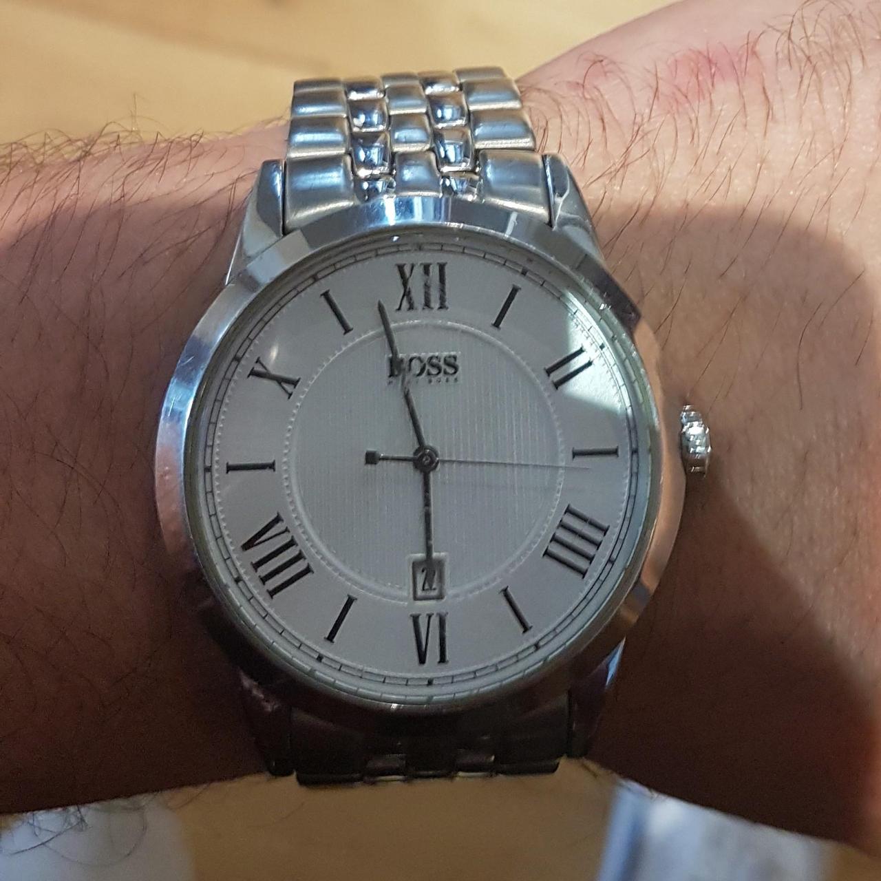 Hugo Boss Men's Silver | Depop