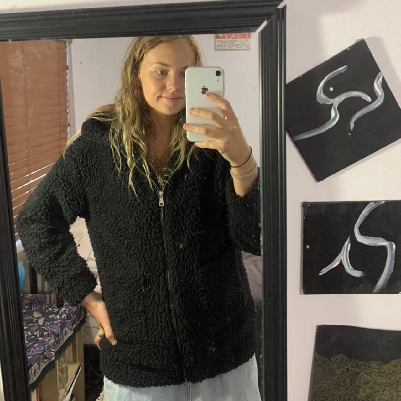 Wooly look jacket Looks like a sheep Supper warm... - Depop