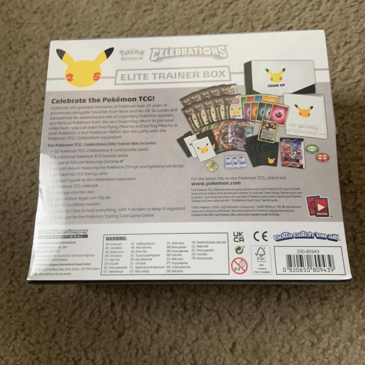 Celebration ETB box. Pikachu. Rare boxes Pokémon.... - Depop