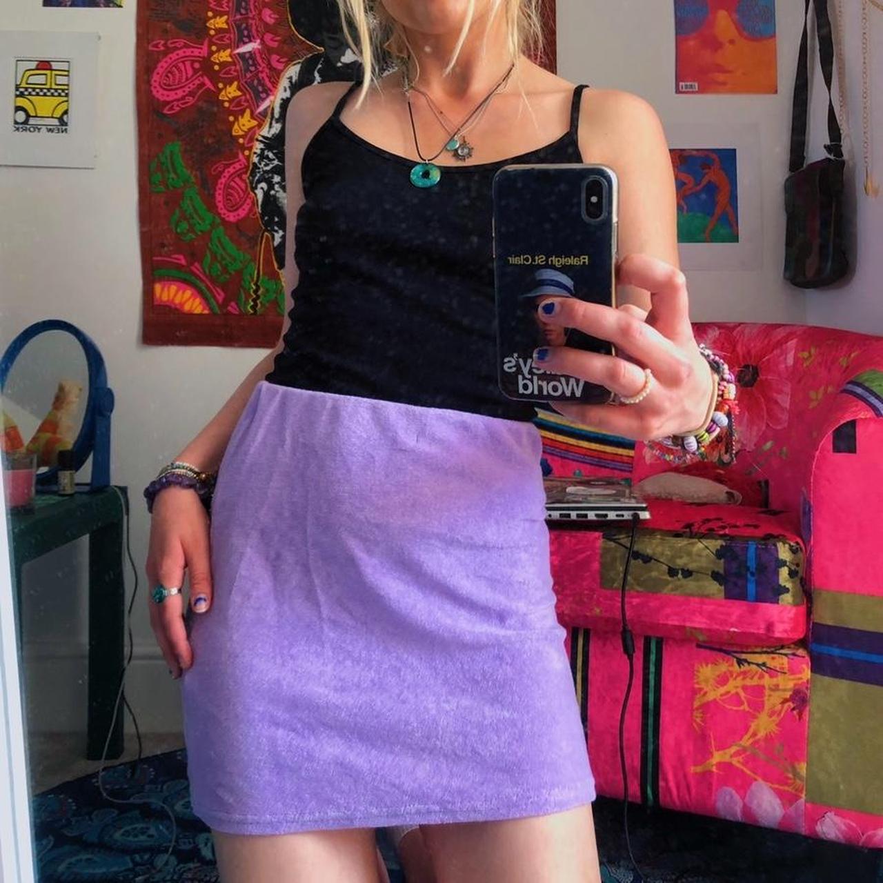 New Girl Order Towelling Stretchy Waist Mini Skirt Depop