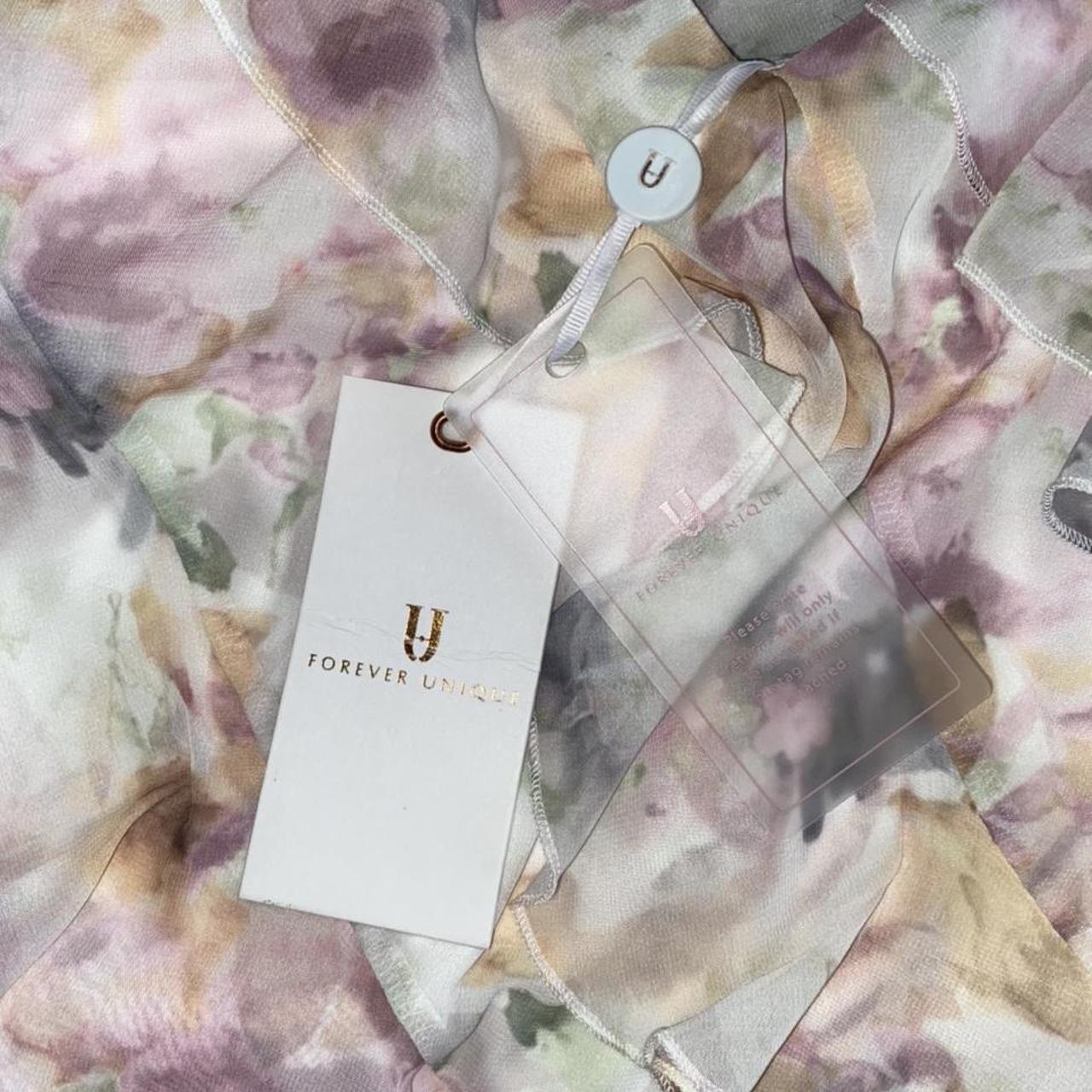 Forever Unique FLORAL PRINT RUFFLE MAXI DRESS WITH... - Depop