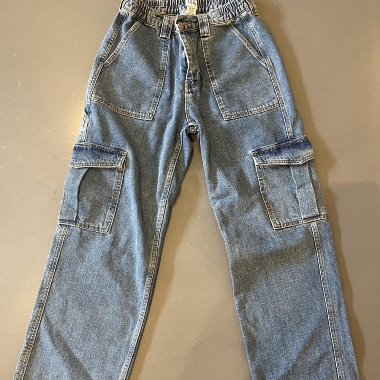 BDG urban outfitters straight leg denim jeans cargo... - Depop