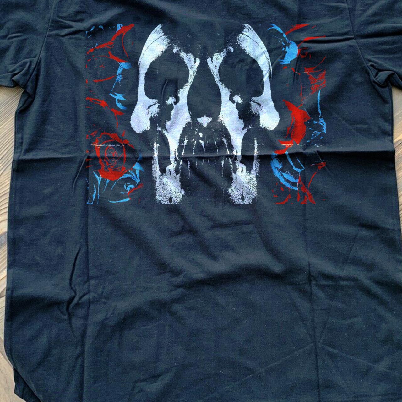Deftones Self Titled Album Skull and Roses T... - Depop