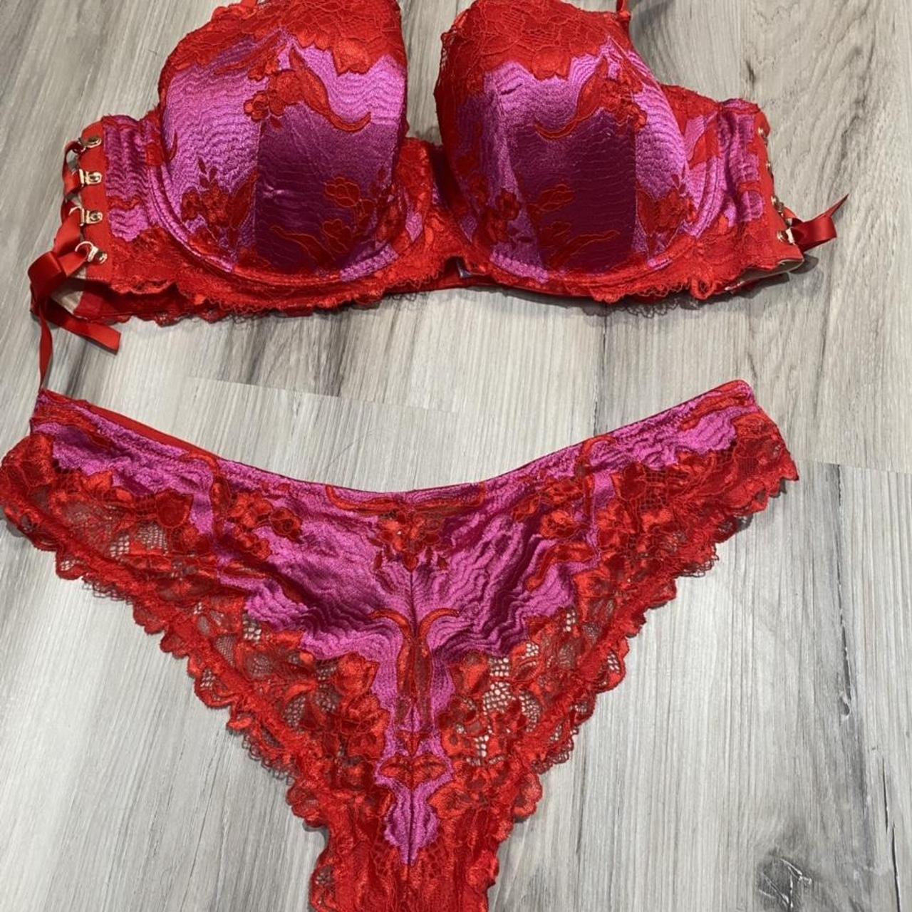 Red lacy panties store