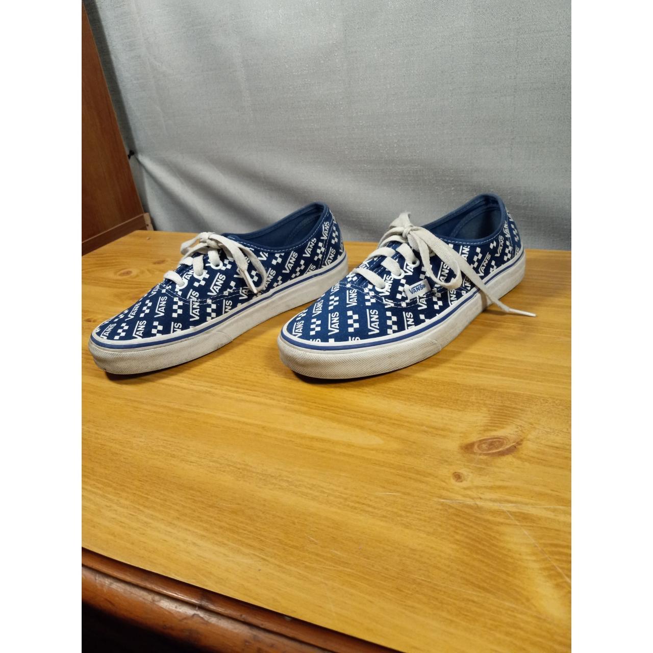 Vans Authentic (logo repeat) tr Bi/true blue womans... - Depop