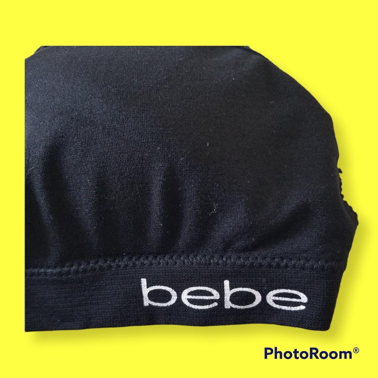 Bebe Bra Black & White Sports Cross Straps Removable... - Depop