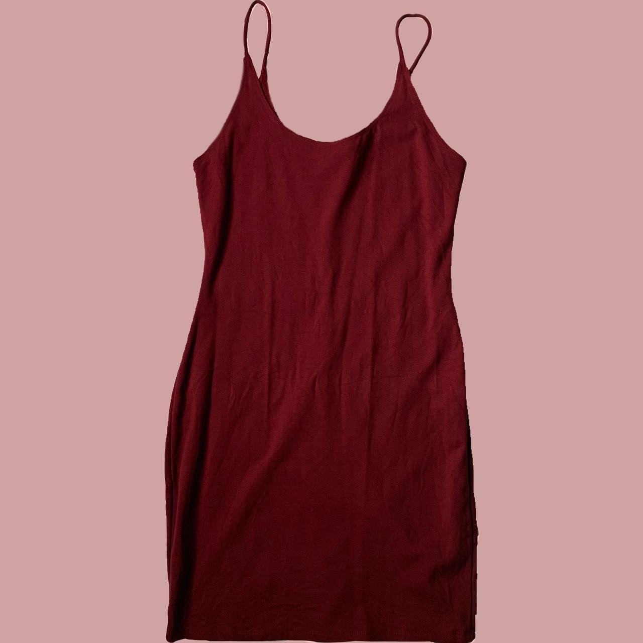Maroon Body Con Dress -reminds me of the Los... - Depop