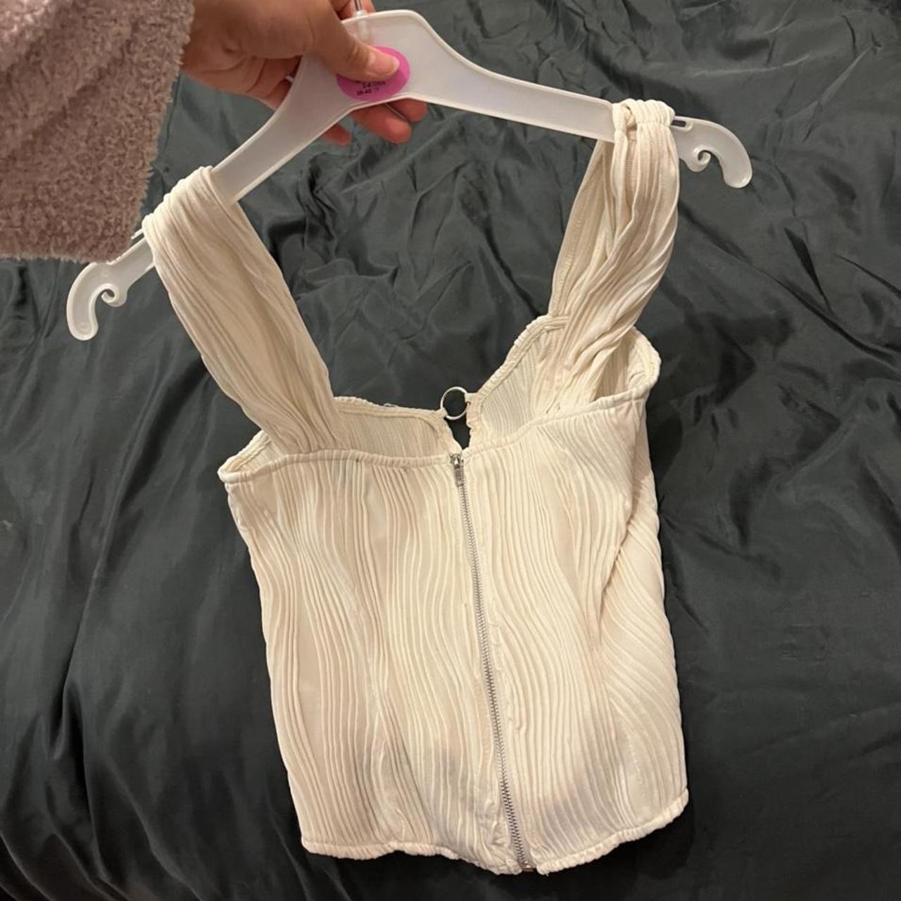 PLT off white corset top worn... - Depop
