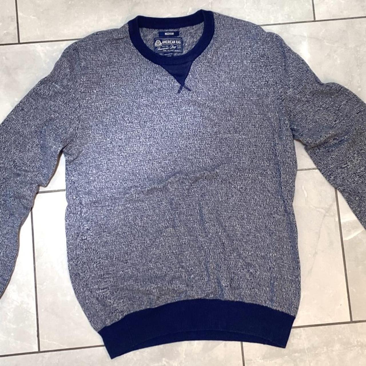 Blue and White American Rag sweater -fits like... - Depop