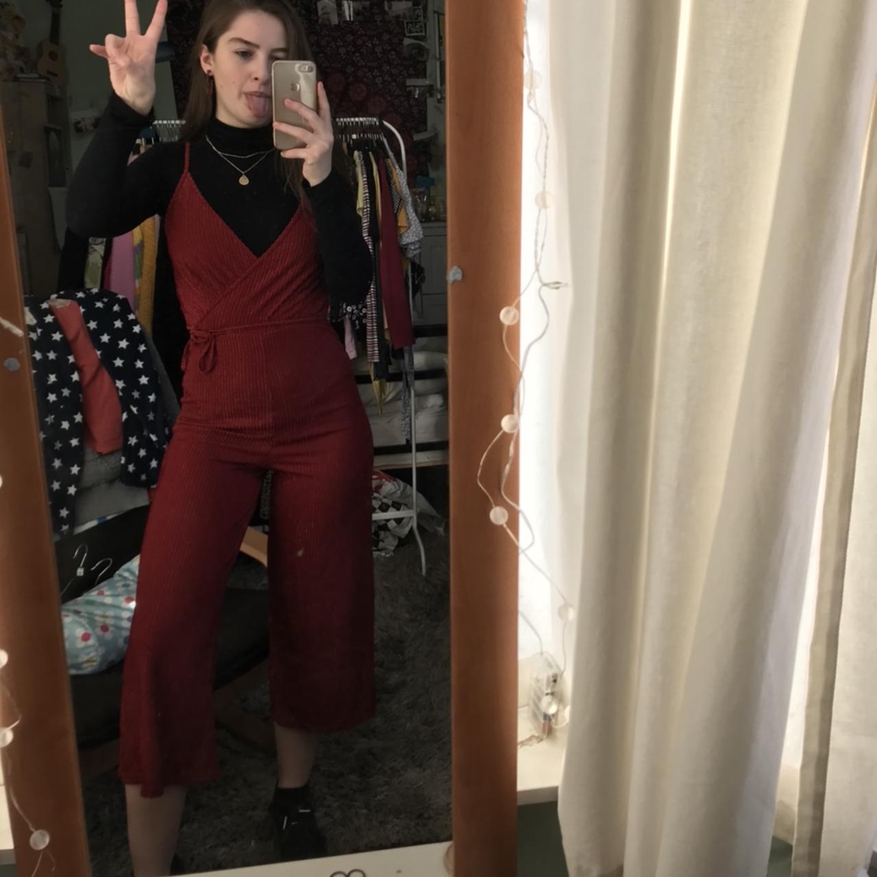 Primark Women's Burgundy and Red Dress | Depop