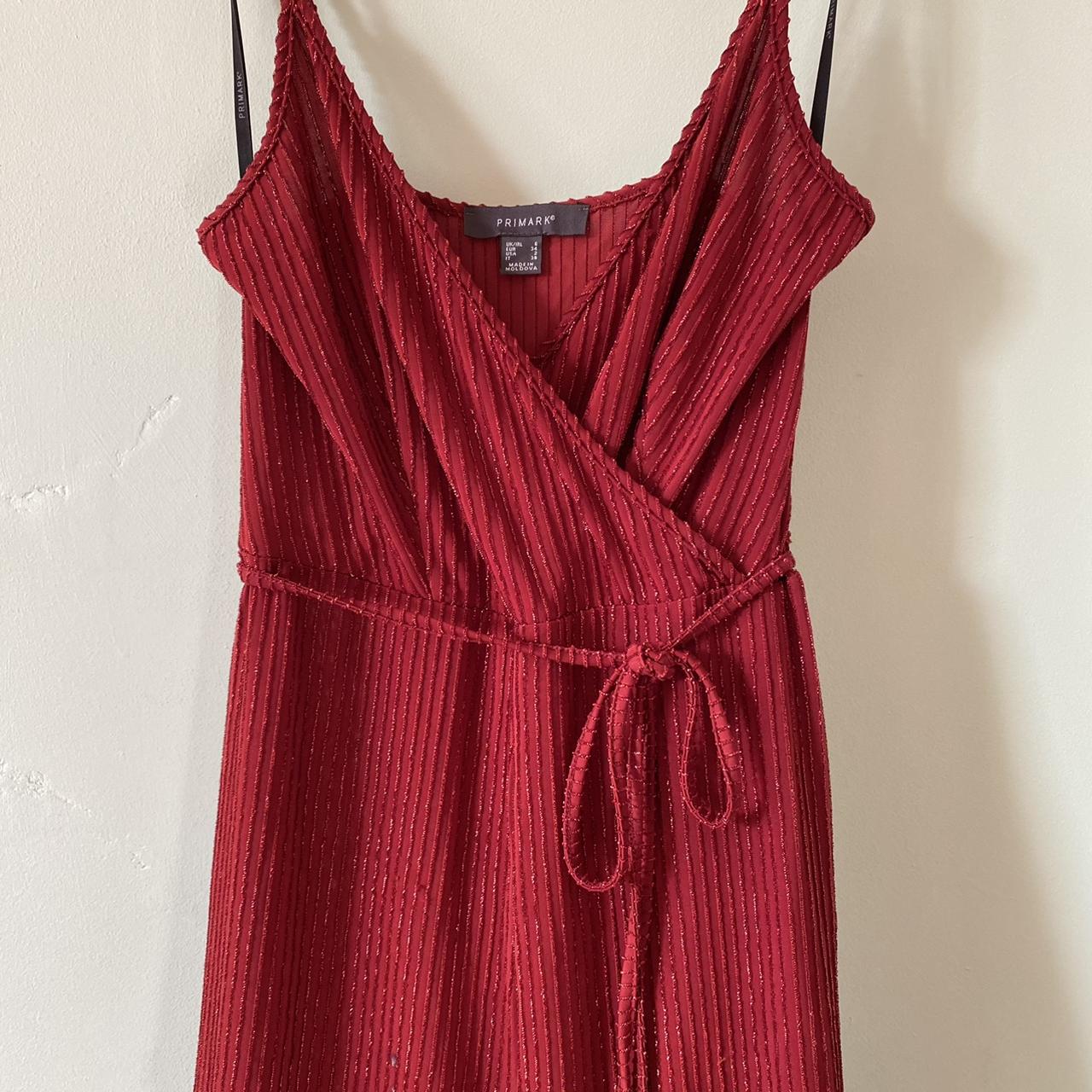 Primark Women's Burgundy and Red Dress | Depop