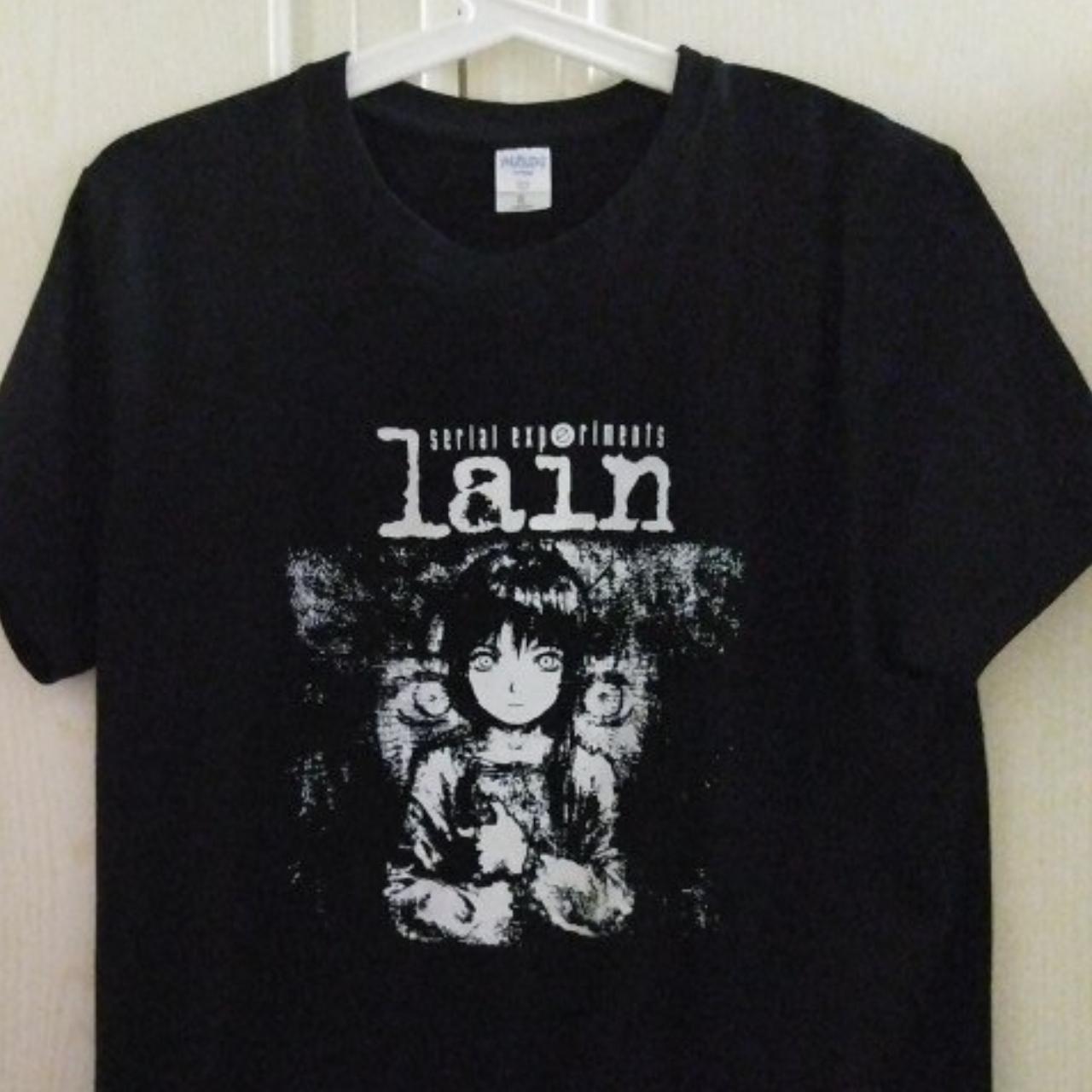 Serial Experiments Lain T shirt Homme Black... - Depop