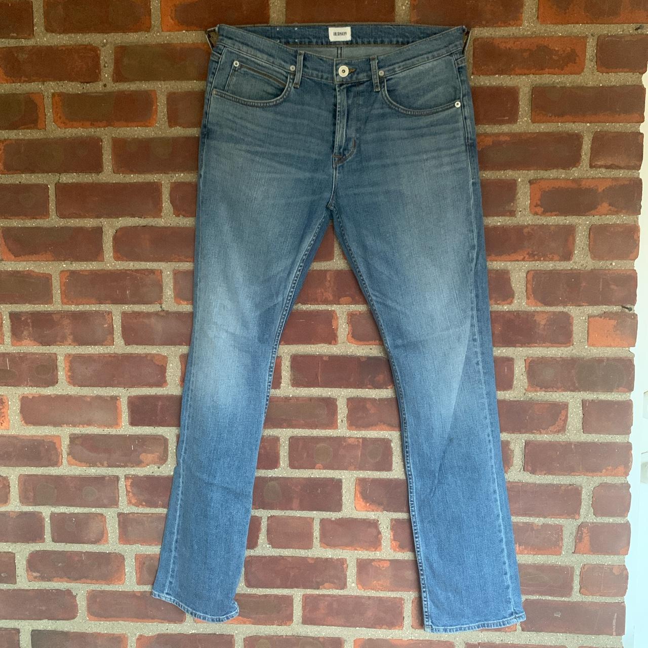 Hudson Men’s straight leg blue denim jeans. Byron.... - Depop