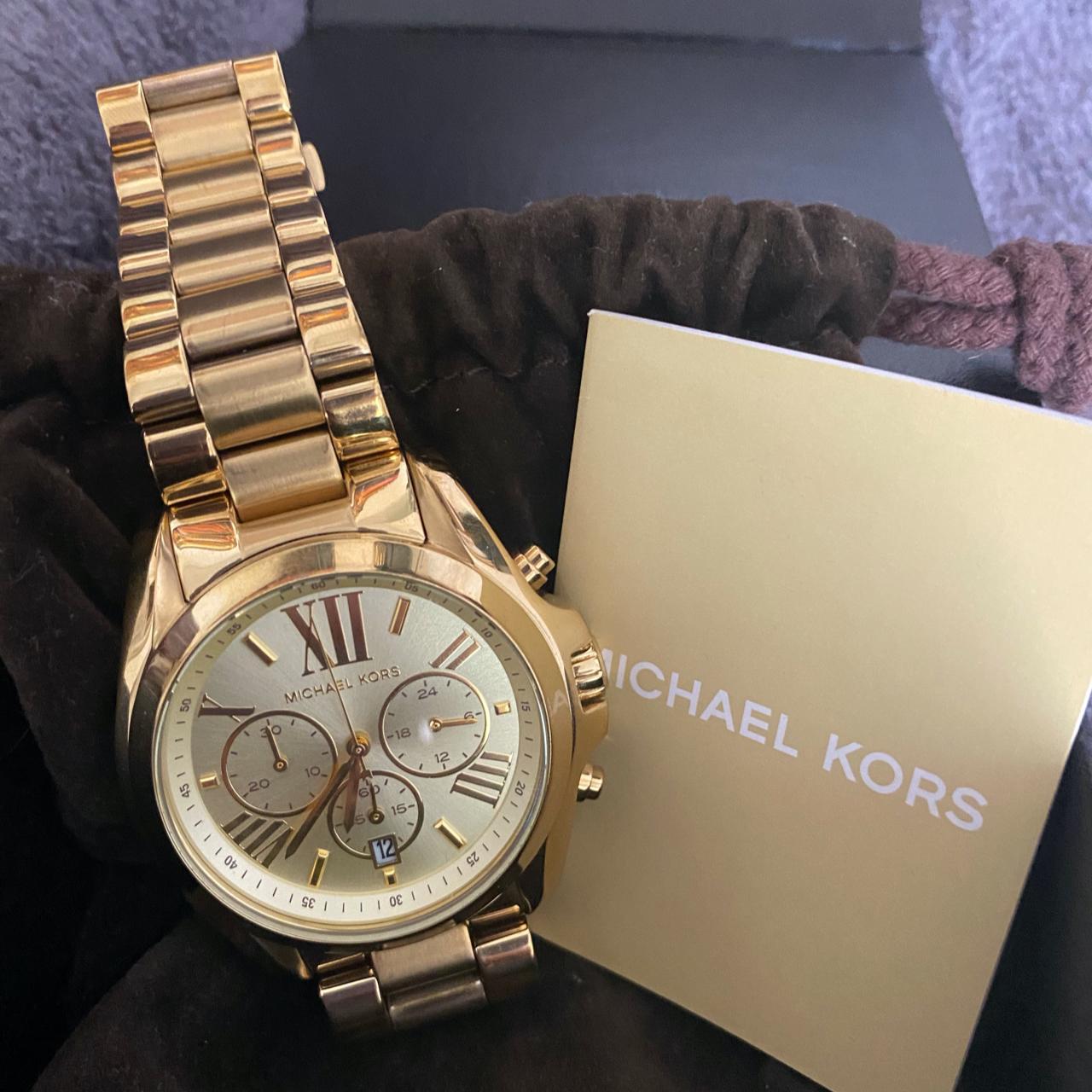 MICHAEL KORS Oversized Camille Pavé Gold-Tone Watch New - Depop