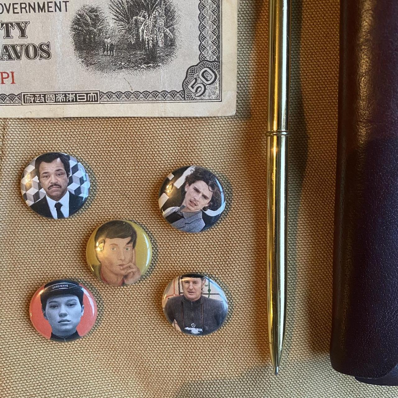 5 piece French Dispatch pin-back button set. Made by... - Depop