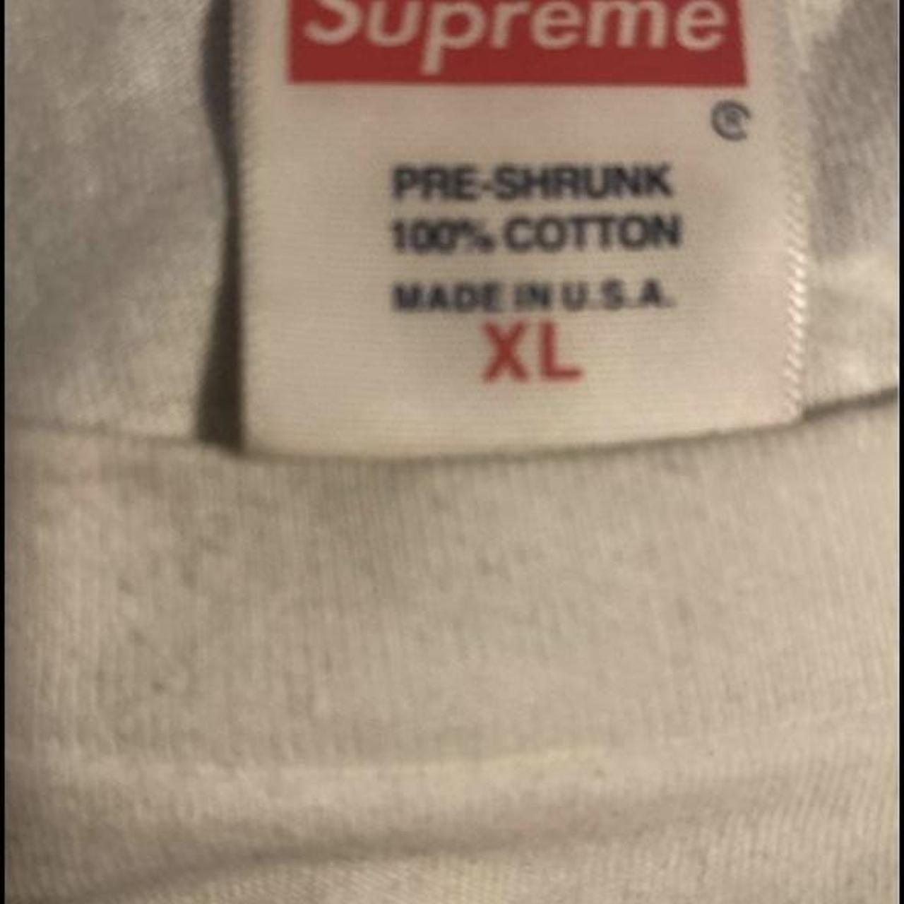 Supreme 20th anniversary white box logo tee Size... - Depop