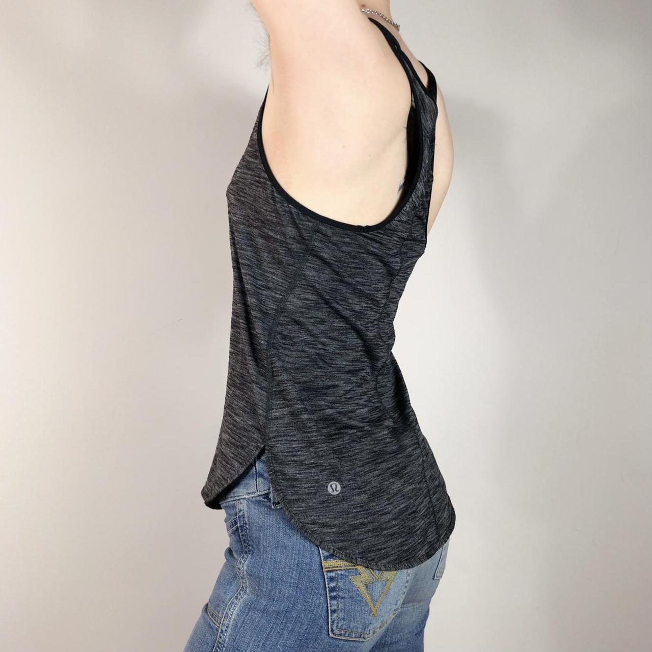Lululemon grey marl racerback vest sports top with... - Depop