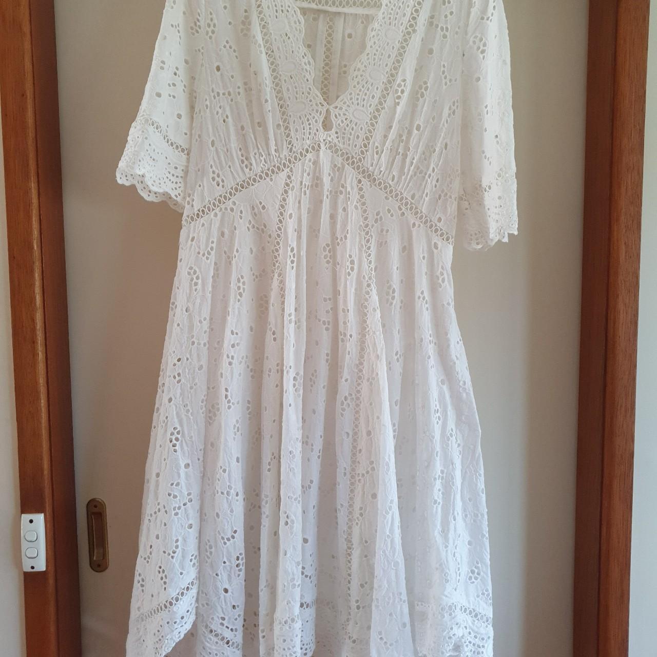 Zimmerman hyper eyelet broderie lace dress -size 3.... - Depop