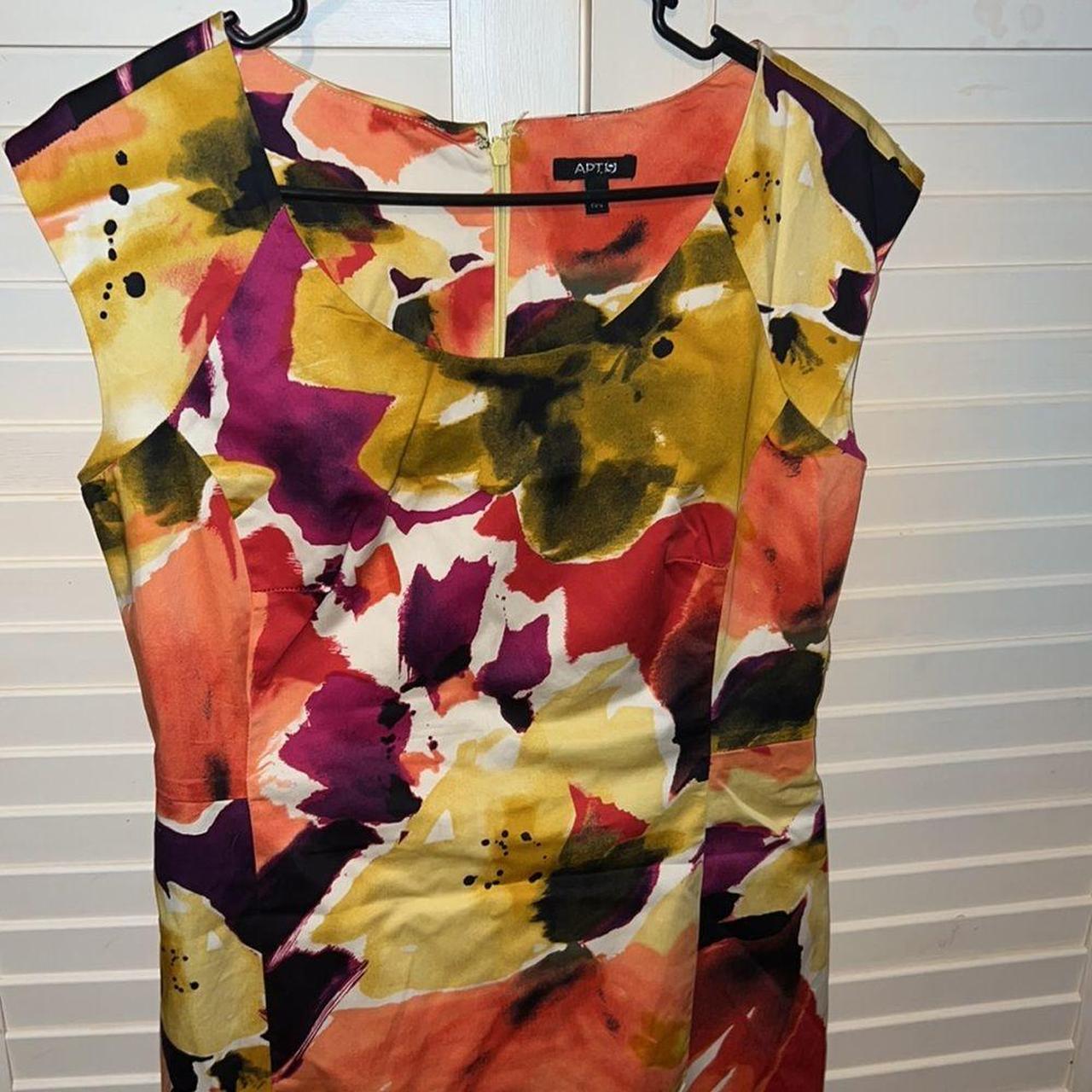 Women’s Apt. 9 Watercolor Sheath Dress Fully-lined... - Depop