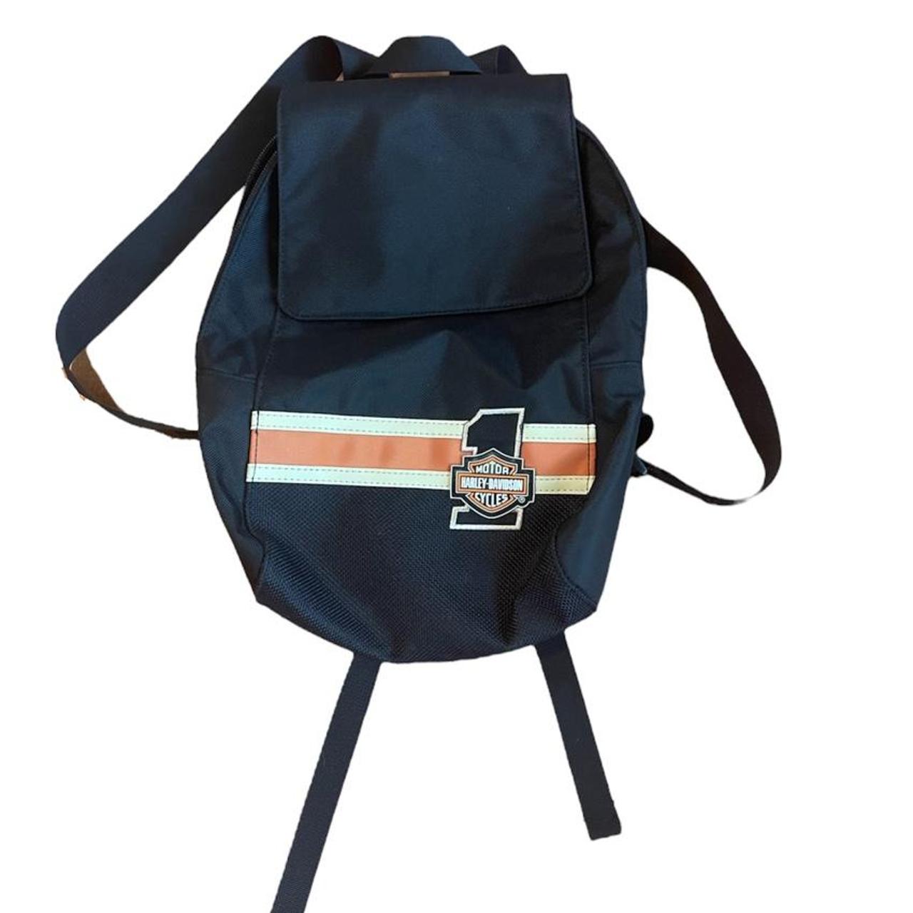 Y2k Harley Davidson Small Backpack Excellent used... - Depop
